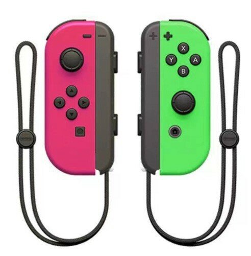 Беспроводной контроллер с вибрацией для Nintendo Switch 2-го поколения, розово-зеленая тема, без ремешка