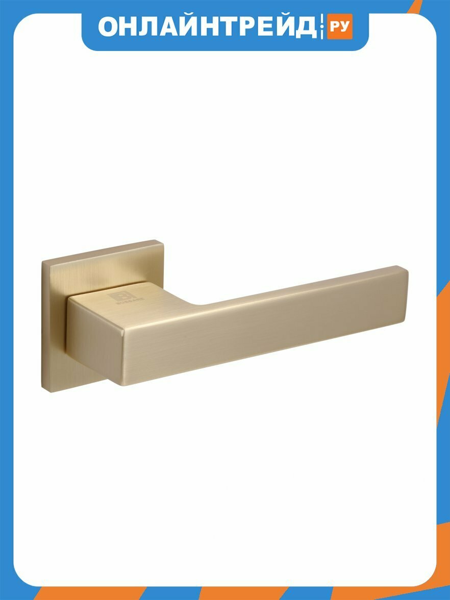 Bussare Ручка дверная межкомнатная CANTO на квадратном основании NOVO A-18-40 W.GOLD (валлийское золото)