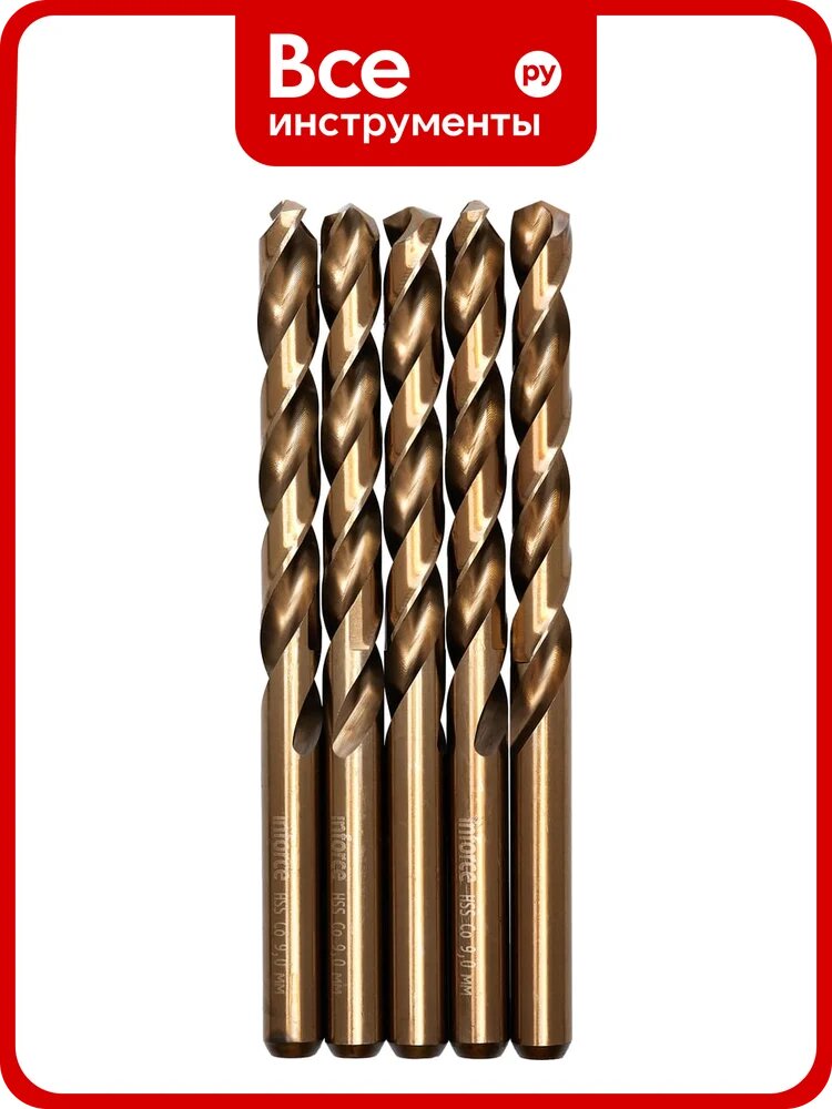 Сверло по металлу HSS-CO (5 шт/уп; 9x125x81 мм) Inforce 11-01-452