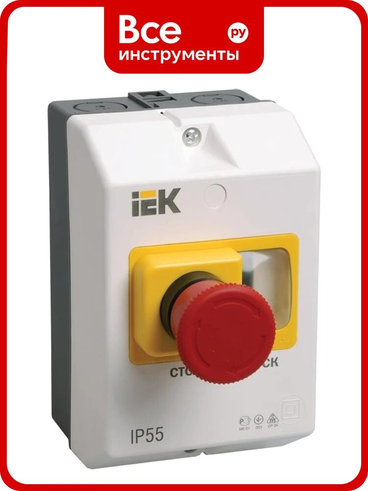 Защитная оболочка с кнопкой "Стоп" IEK IP54 DMS11D-PC55