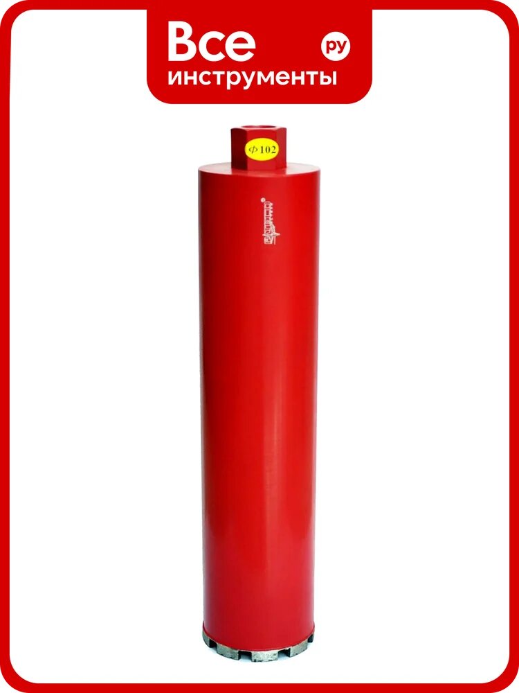 Коронка алмазная ВТ (102х450 мм) ALTECO 13243, мокрое сверление по армированному бетону и камню, внутренний хвостовик