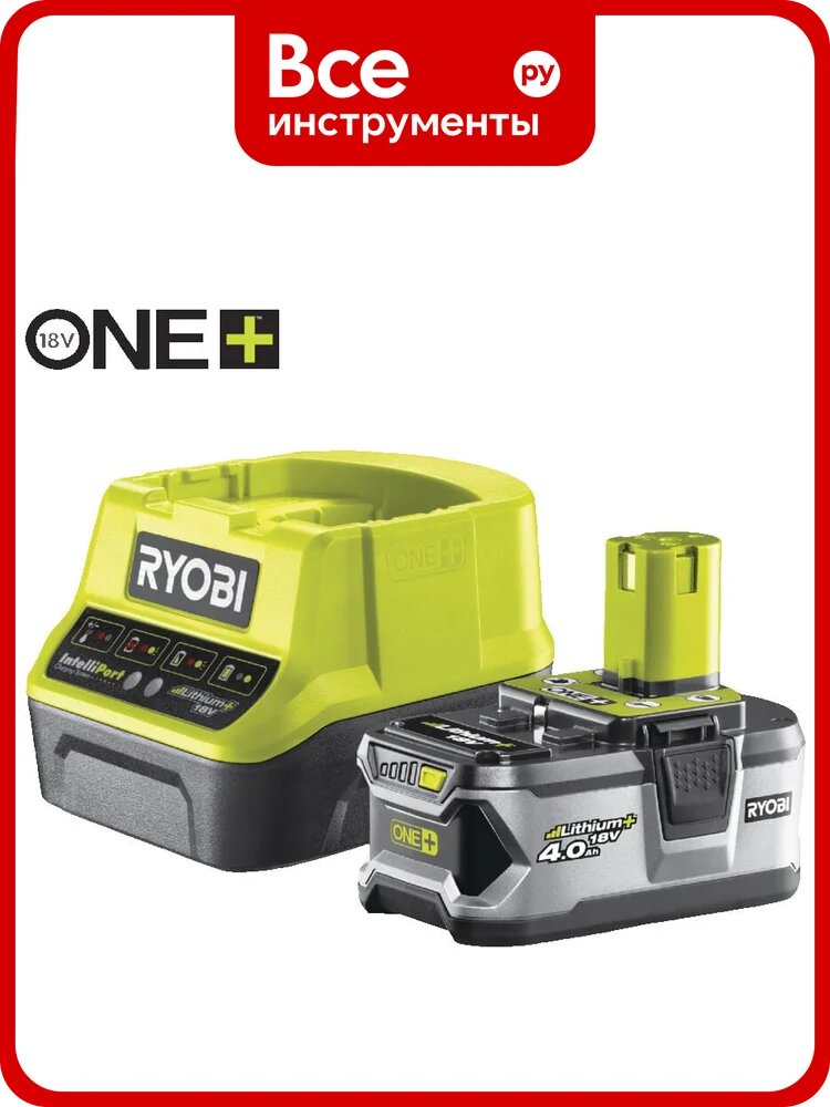 Набор Ryobi ONE+ RC18120-140 5133003360 аккумулятор (18 В; 4.0 A*ч; Li-Ion) и зарядное устройство RC18120