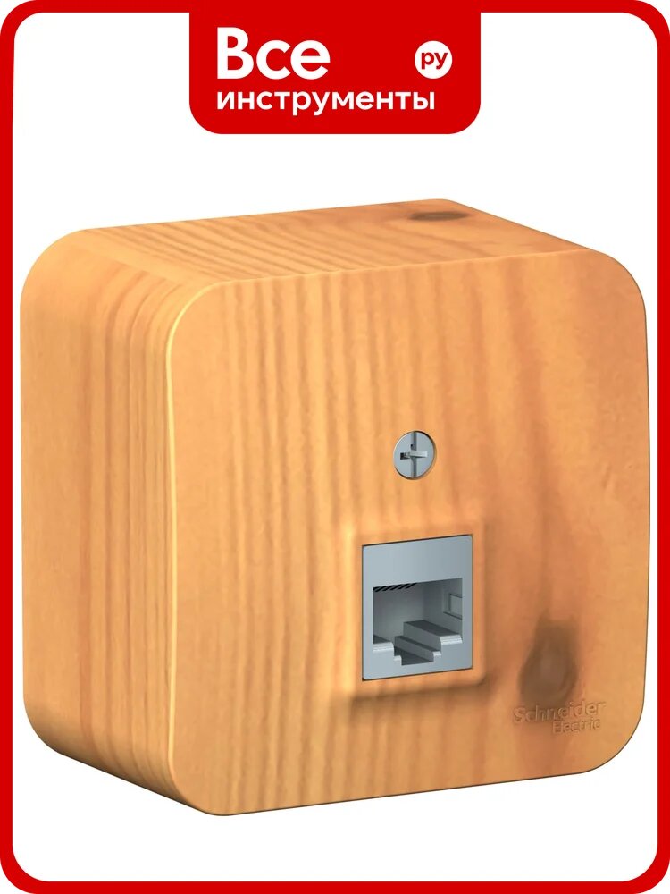 Компьютерная розетка Systeme Electric BLANCA О/У RJ45, категория 5E, ясень BLNIA045005