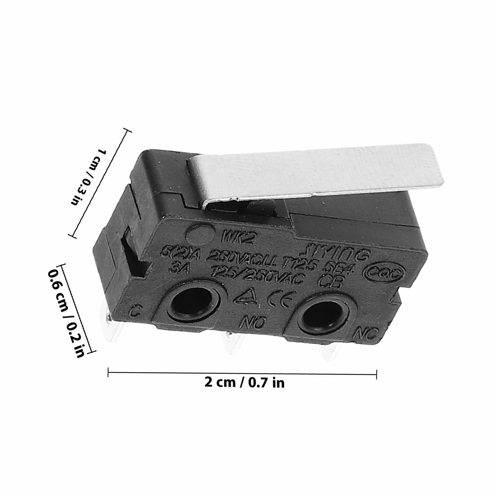 10 Штук Реле AC 125V 5A SPDT 1NO 1NC Черный Пластик Металл 2.00X1.00X0.60Cm