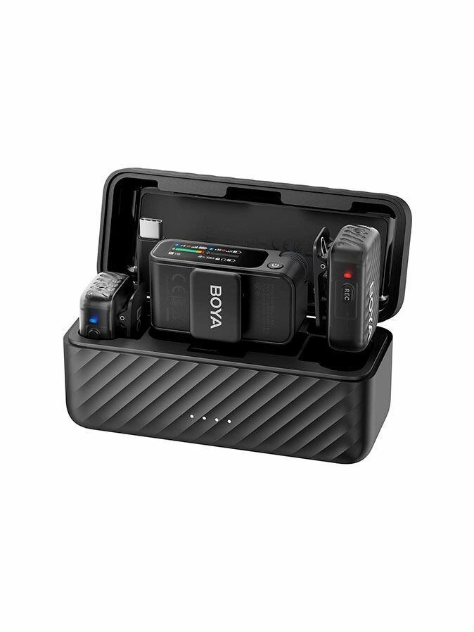 Беспроводная система Boya BOYAMIC 2, TX+TX+RX, 2,4 ГГц, 3.5мм TRS, USB-C, кейс