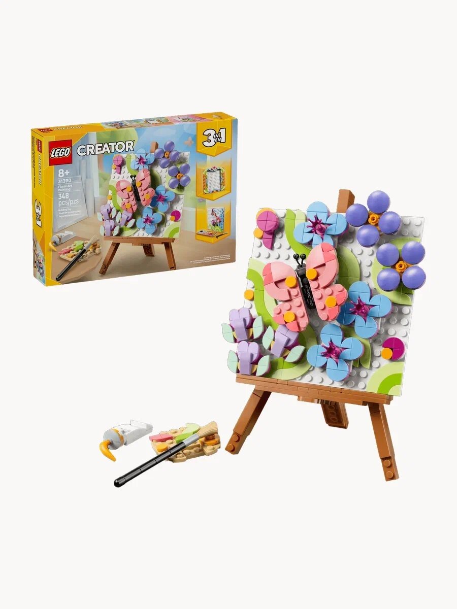 Конструктор LEGO Creator Цветочная живопись 31390, 348 деталей, от 8 лет
