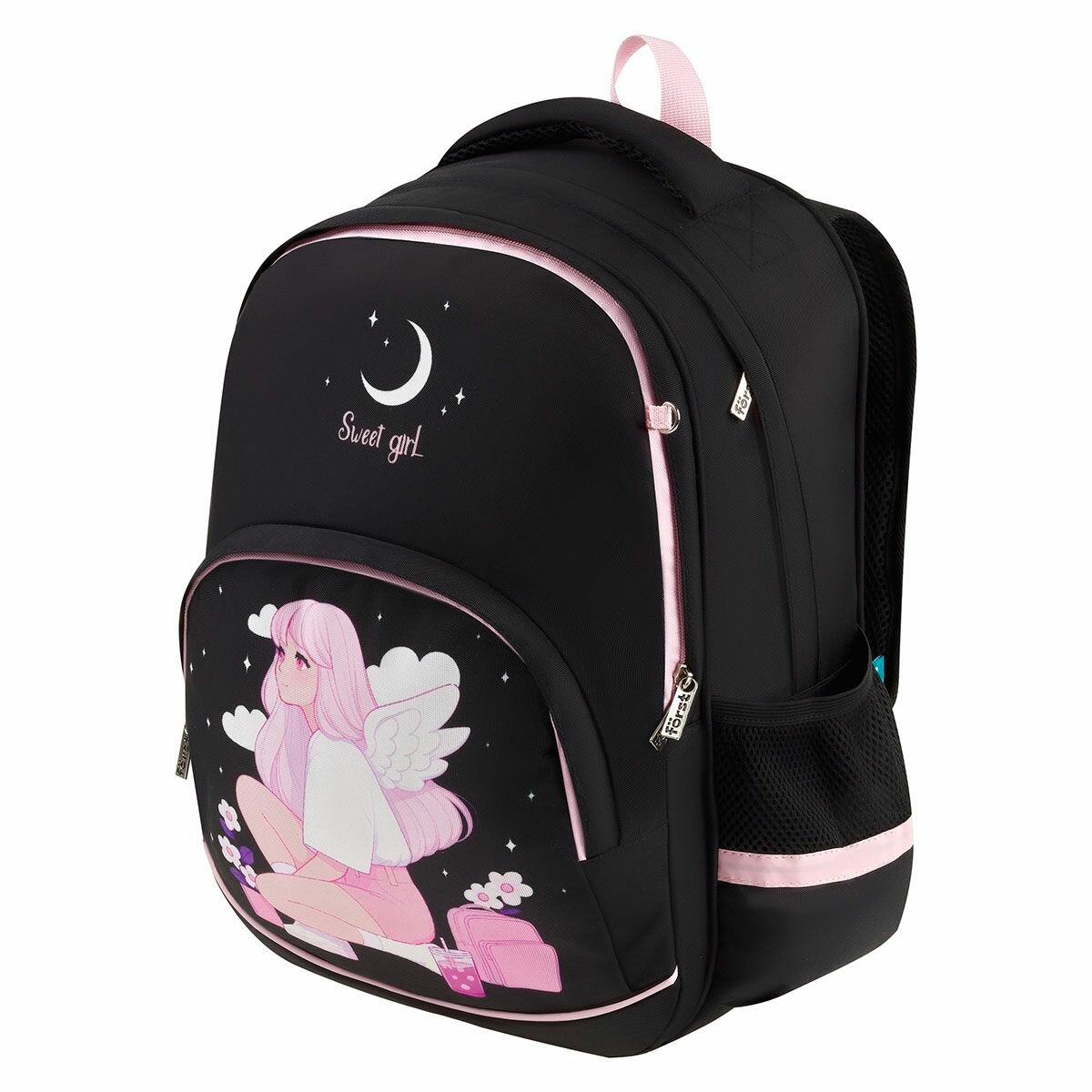 Рюкзак школьный Forst Comfort "Moon girl" 39x28x13см, 2 отделения, 3 кармана, анатомическая спинка (AB_CM67551), 10шт.