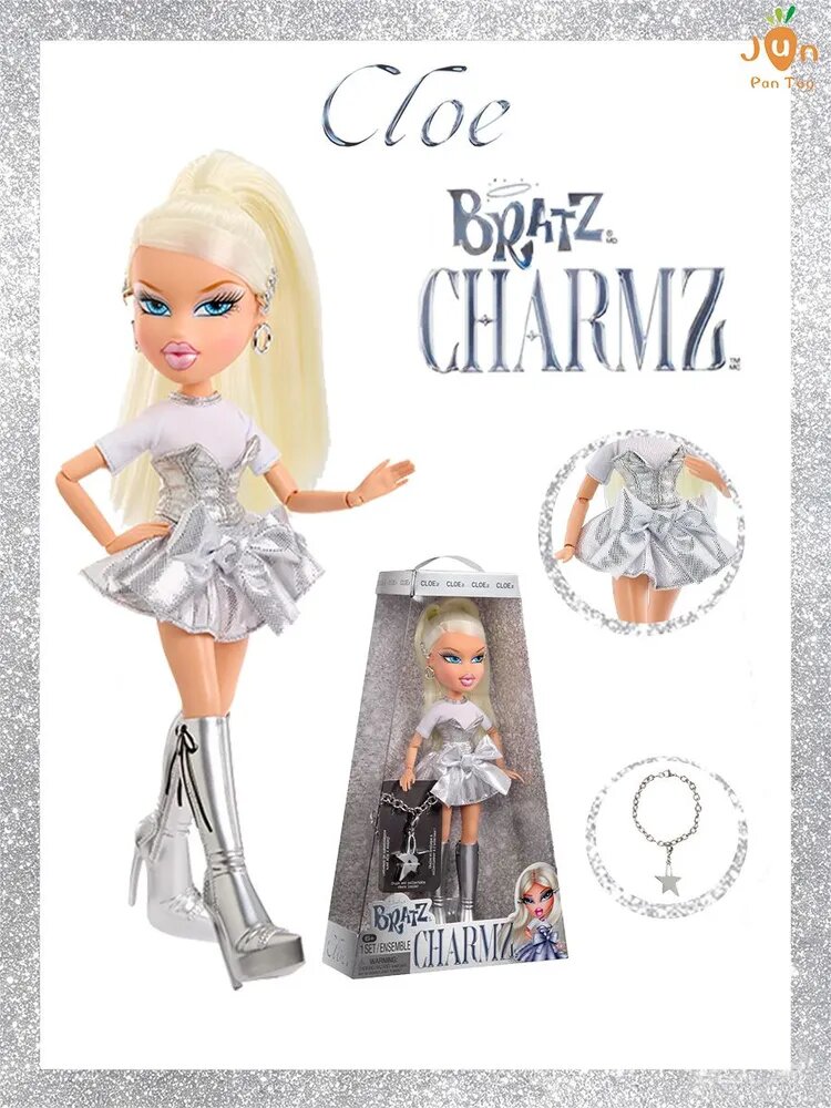 Кукла Братц Хлоя (Bratz Charmz Cloe) 26 см - коллекционная шарнирная кукла с браслетом-шармом, подарок для девочек от 6 лет