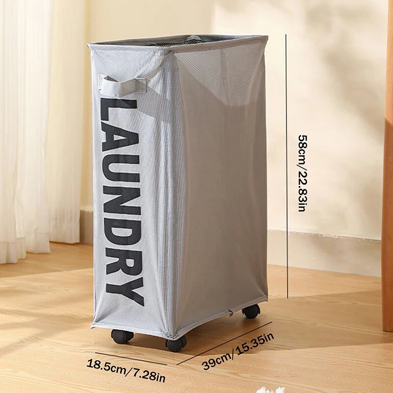 Складная водонепроницаемая корзина для белья L Light gray