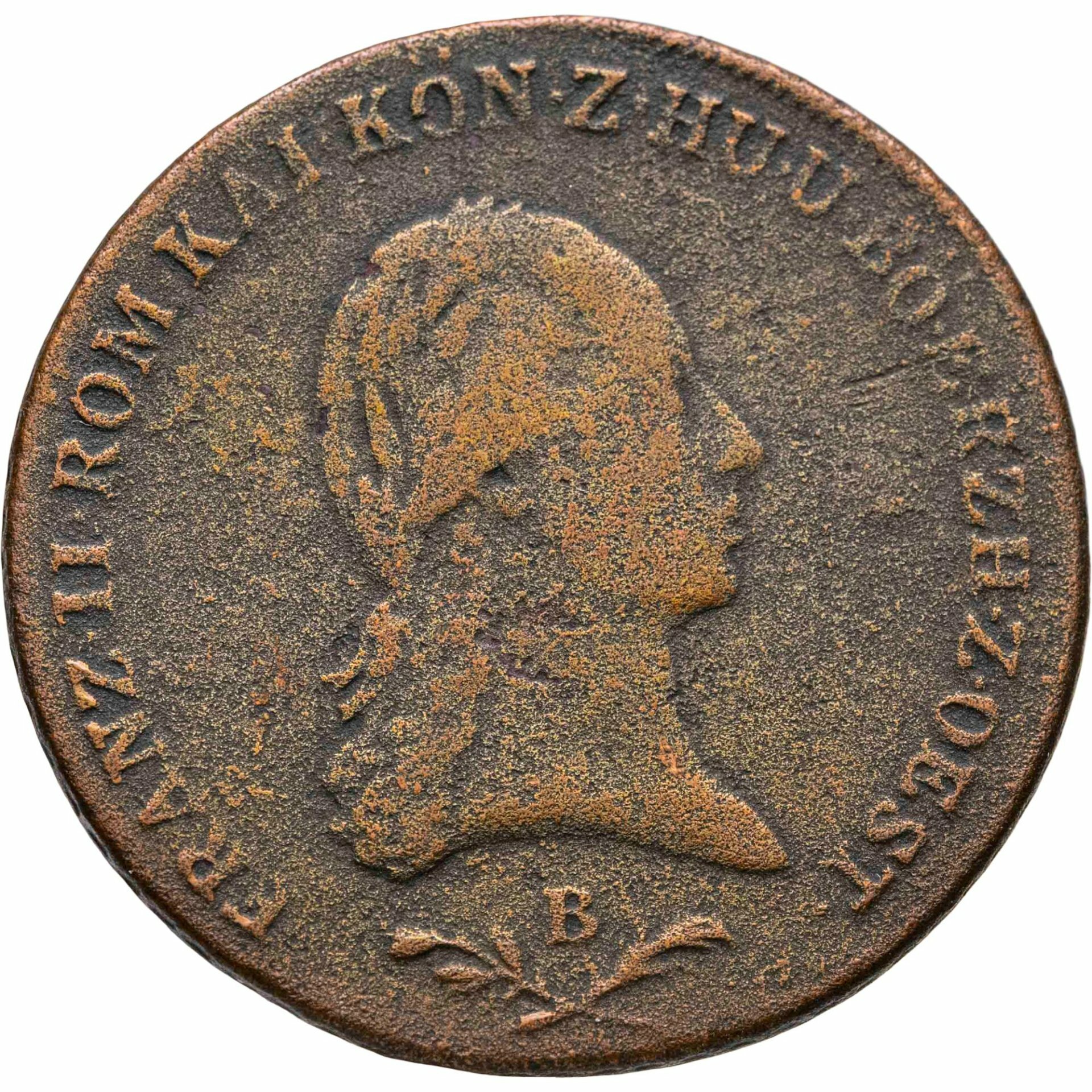Австрия 6 крейцеров 1800, Медь, в сохранности VG-F