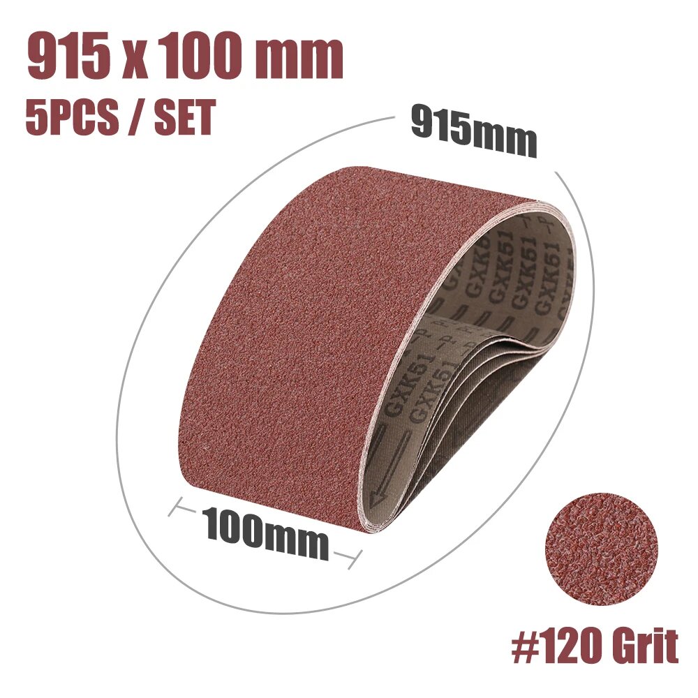Набор шлифовальных лент XCAN 40/60/80/120/180/240/320/400 grit 5pcs 120 Grit