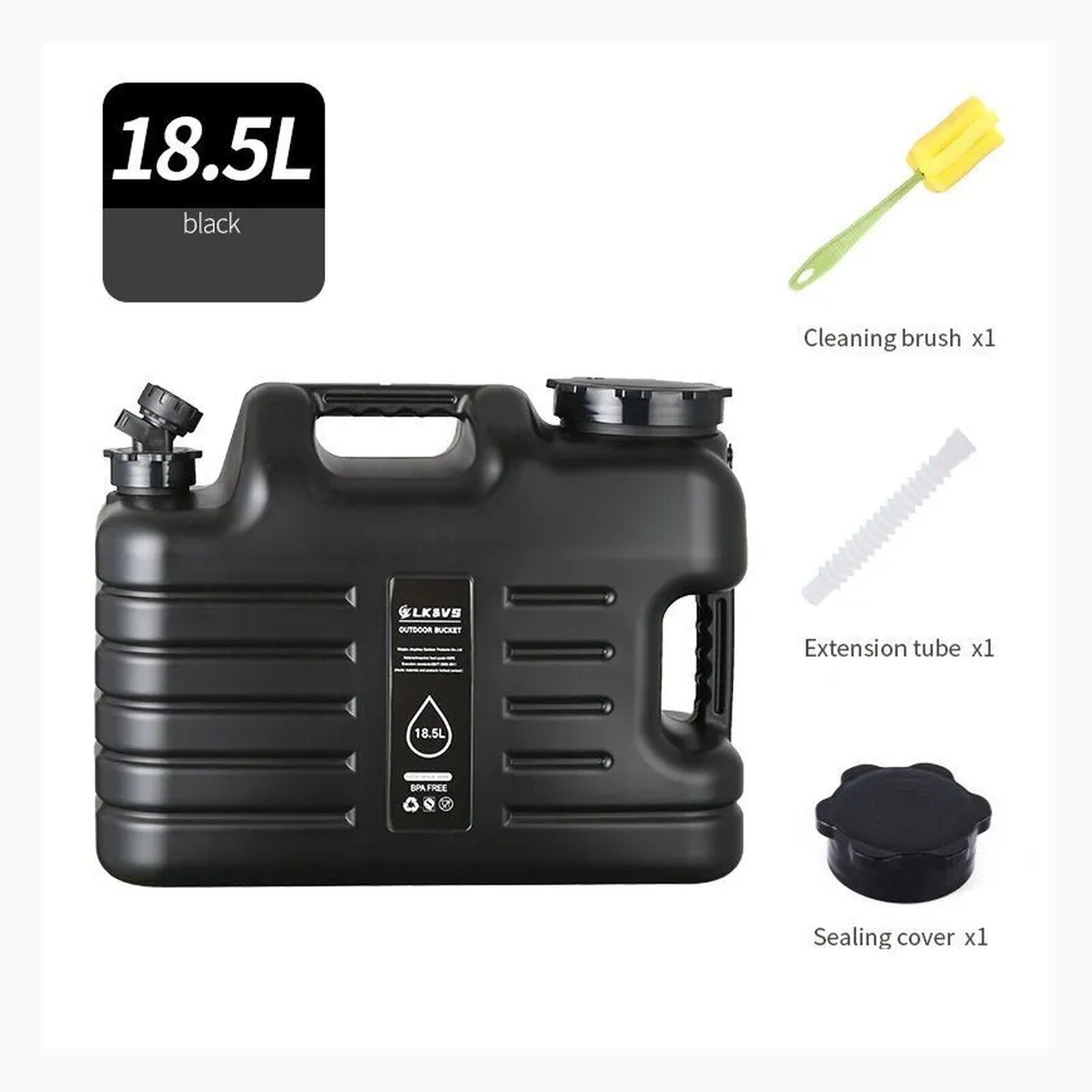 Рукомойник Автомобильный LKSVS 18.5L Black Канистра для воды ABS пластик