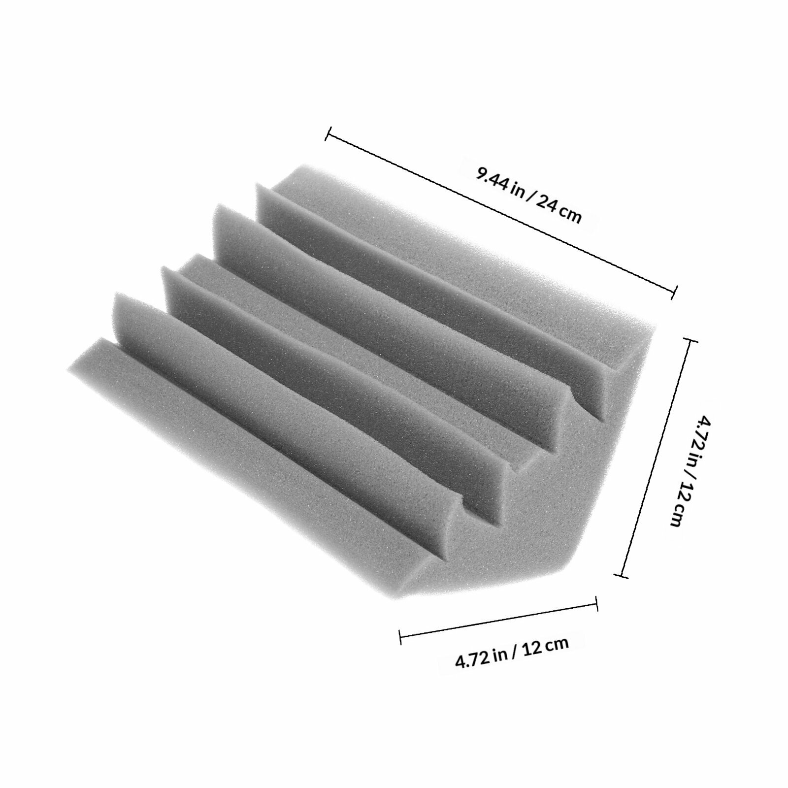 3 Шт Звукопоглощающие Панели Из Пеноматериала Для Студии Размер 24x12 Cm Белый