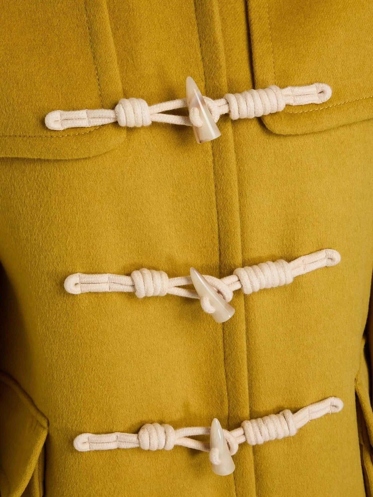 Пальто ZIMMERMANN Hooded toggle-fastening coat, размер 38, светло-желтый — фото 1