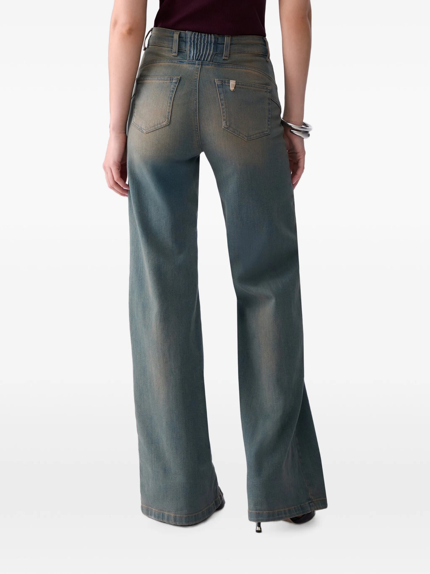 Джинсы клеш LIU JO Flare jeans with welt pockets, размер 40, синий — фото 1