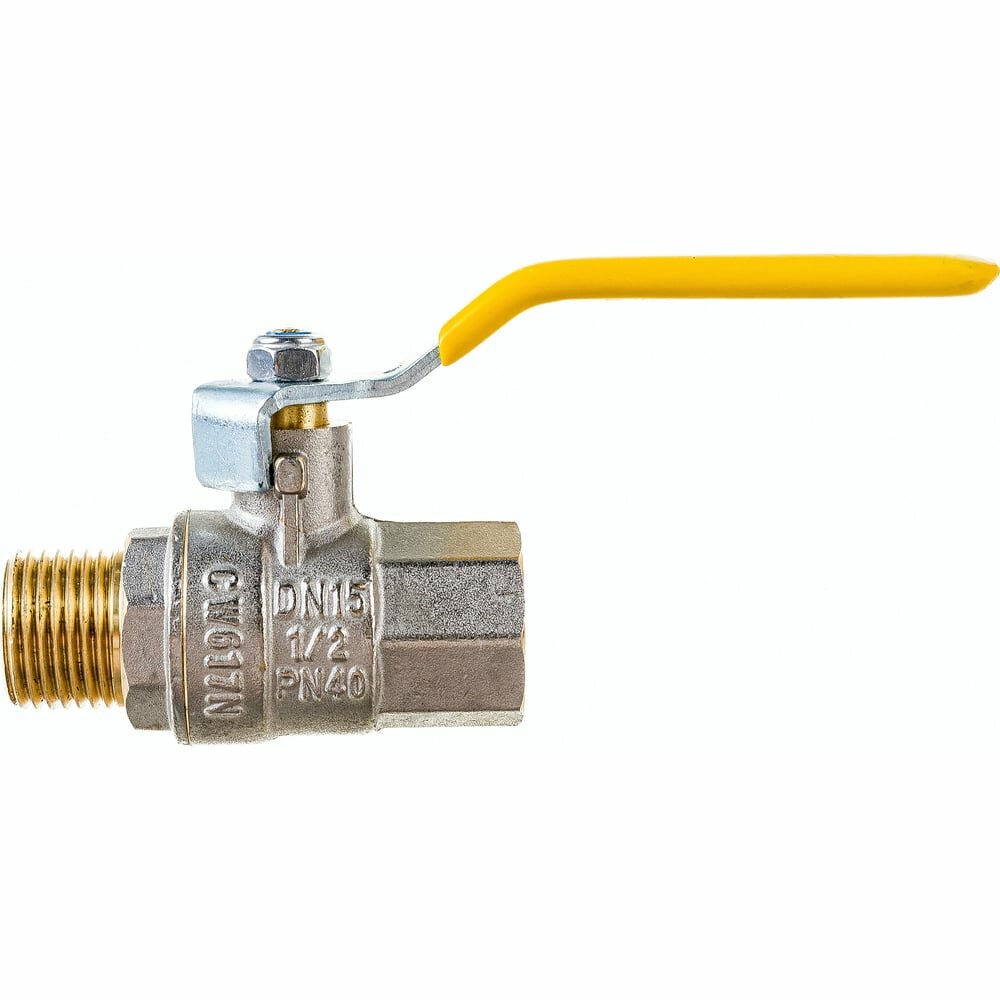 Шаровой кран VALTEC VALGAS газовый, стальная рукоятка, 1/2 в/н. VT.272. N.04