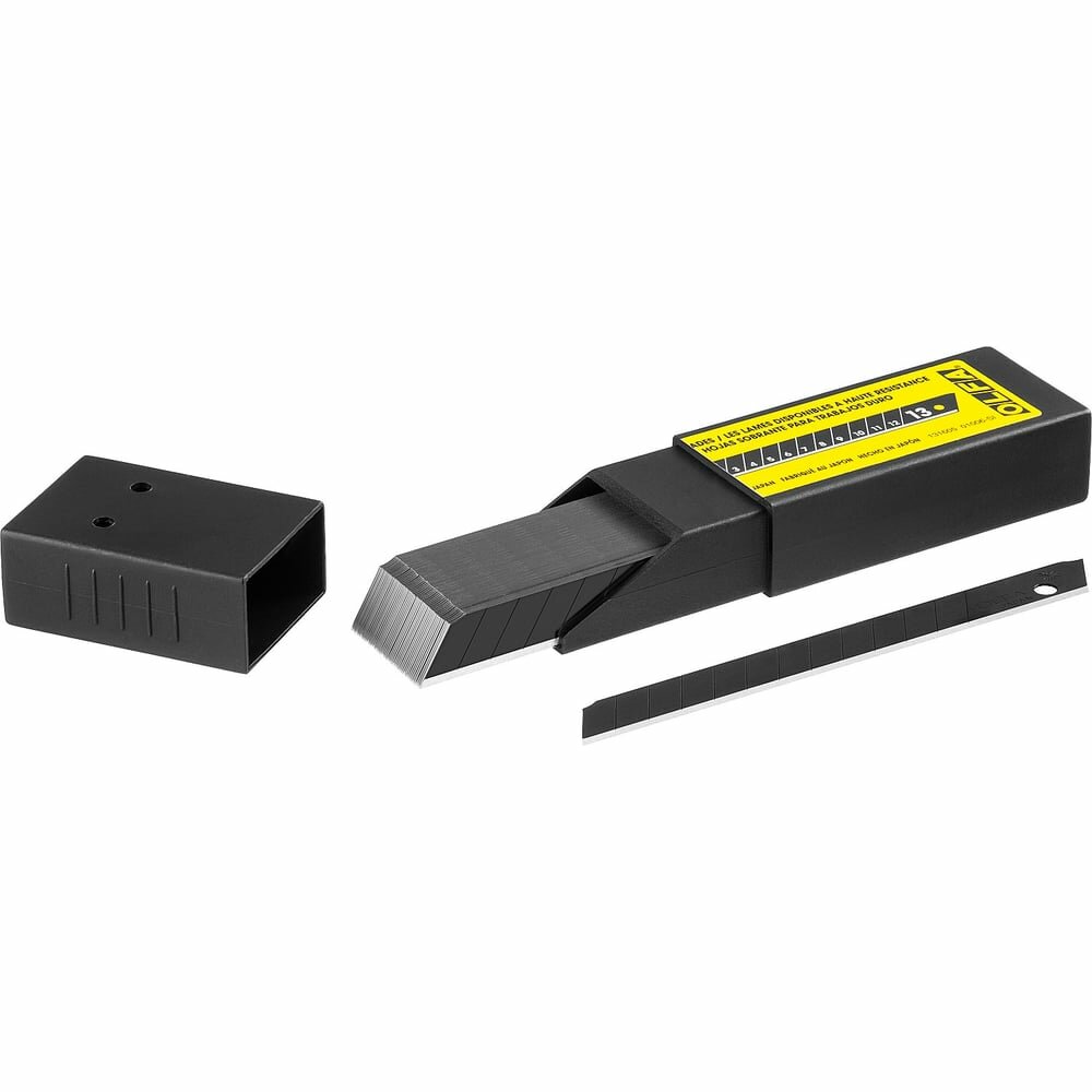 Сегментированные лезвия OLFA Excel Black 9х80х0.38 мм 50 шт. OL-ABB-50B — фото 1