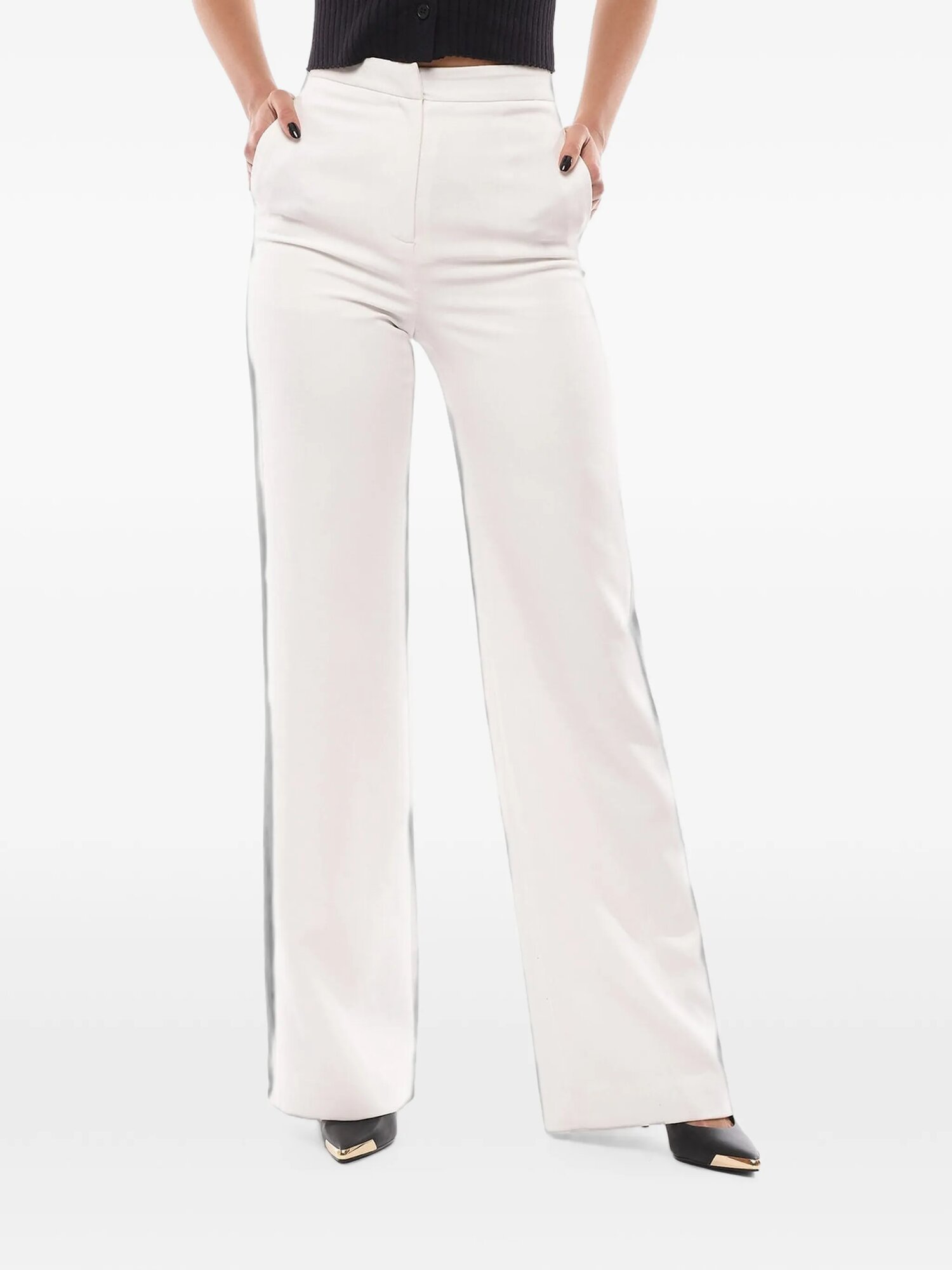 Брюки High-waist palazzo pants
