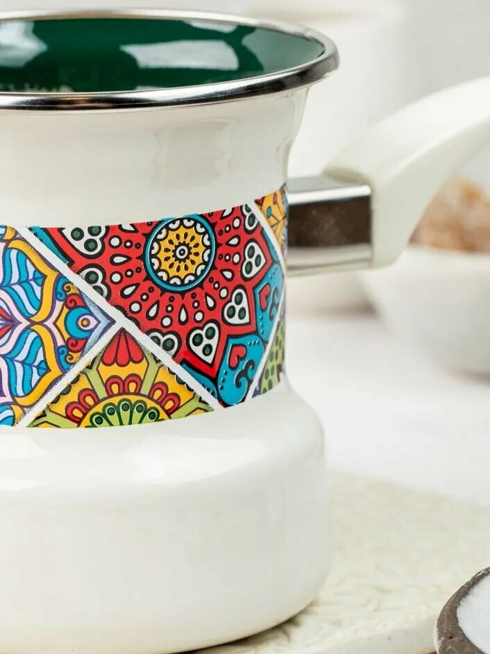 Турка для кофе METROT 'Султана' 0,4л, эмалированная, бакелитовая ручка