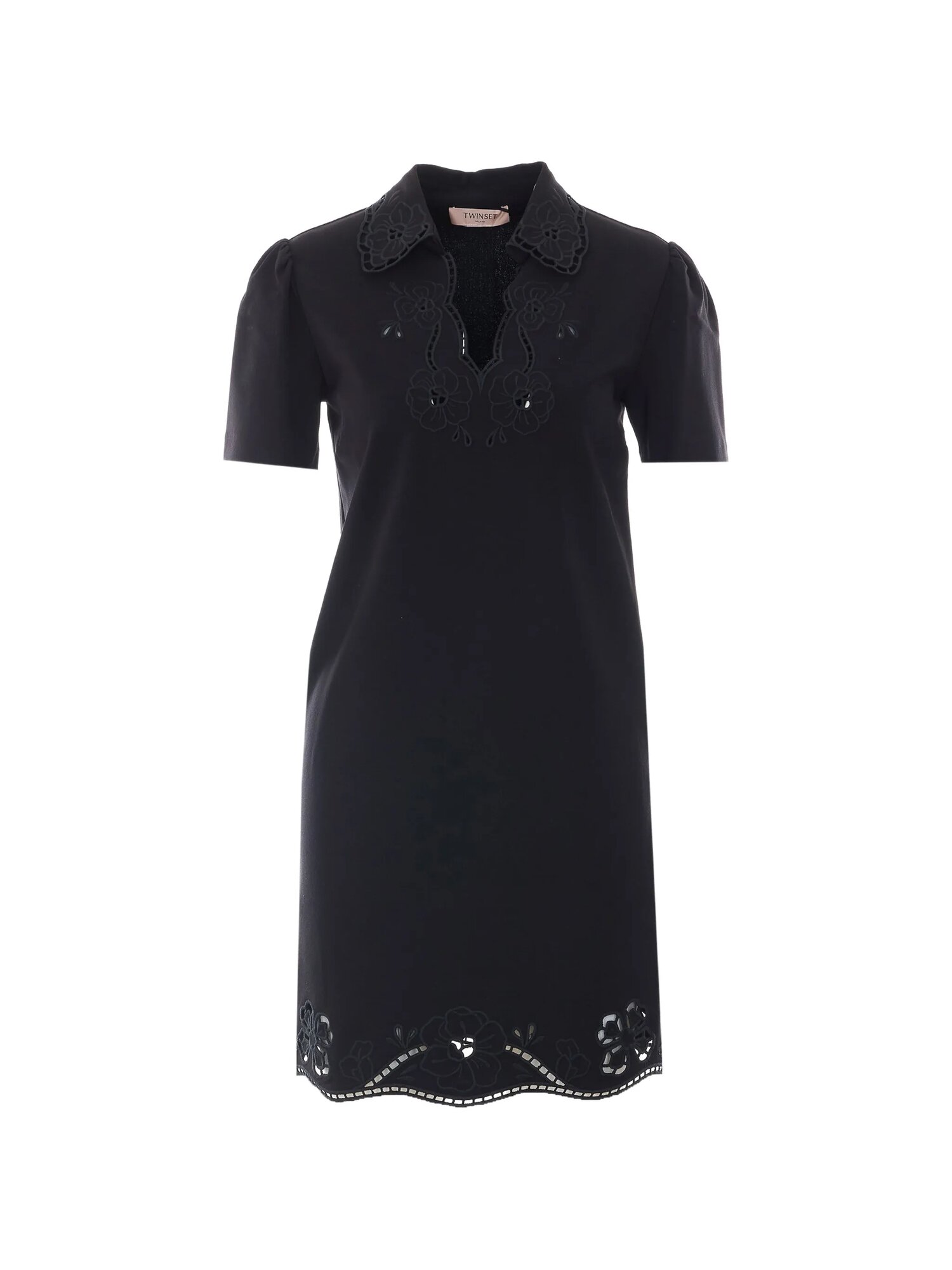 Платье Embroidered-detail V-neck mini dress