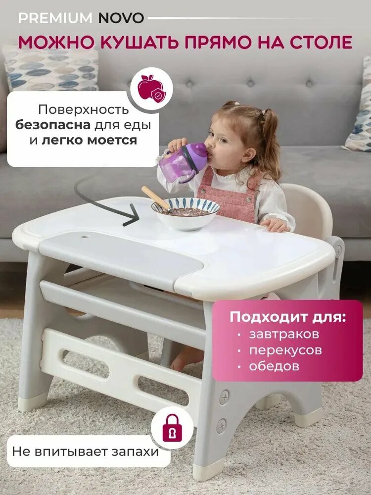 Комплект детской мебели Изготовлен из высококачественного, плотного, пищевого пластика HDPE — фото 1