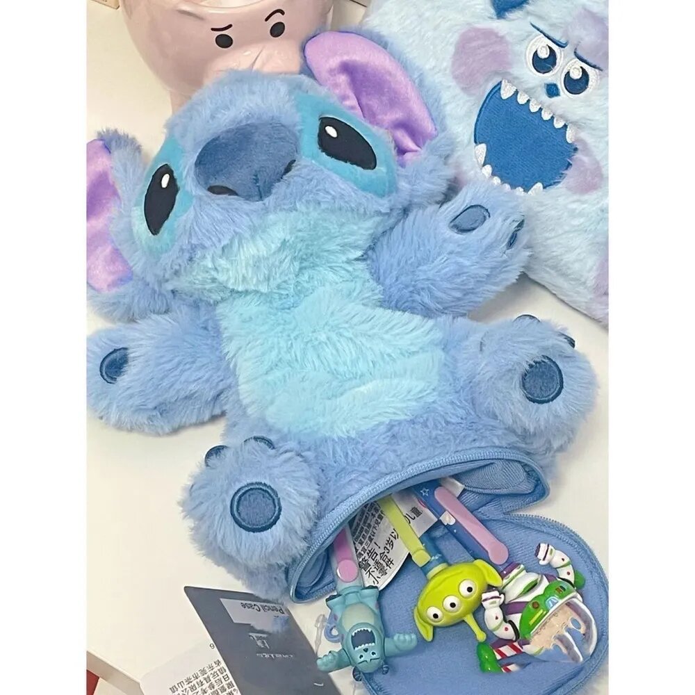 Stitch Стич плюшевая пенал 150*250*100 мм плюшевый пенал-косметичка для девочек, мальчиков