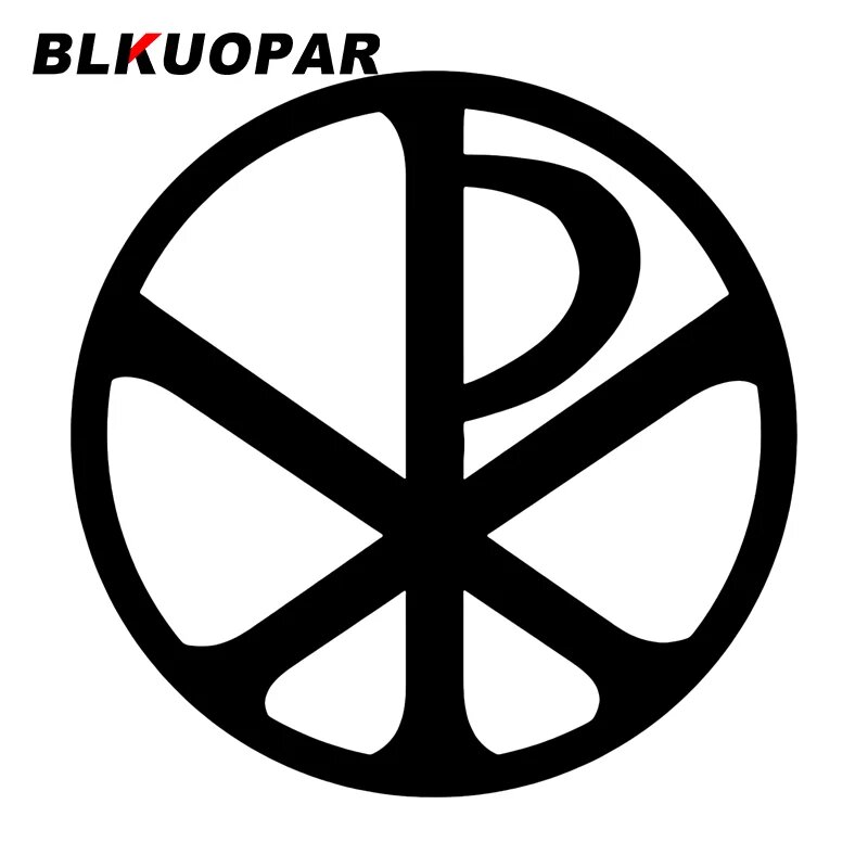 Наклейка-крест Christogram Chi Ro BLKUOPAR: Символ Христа, водонепроницаемая, Черный, style13, 25cm