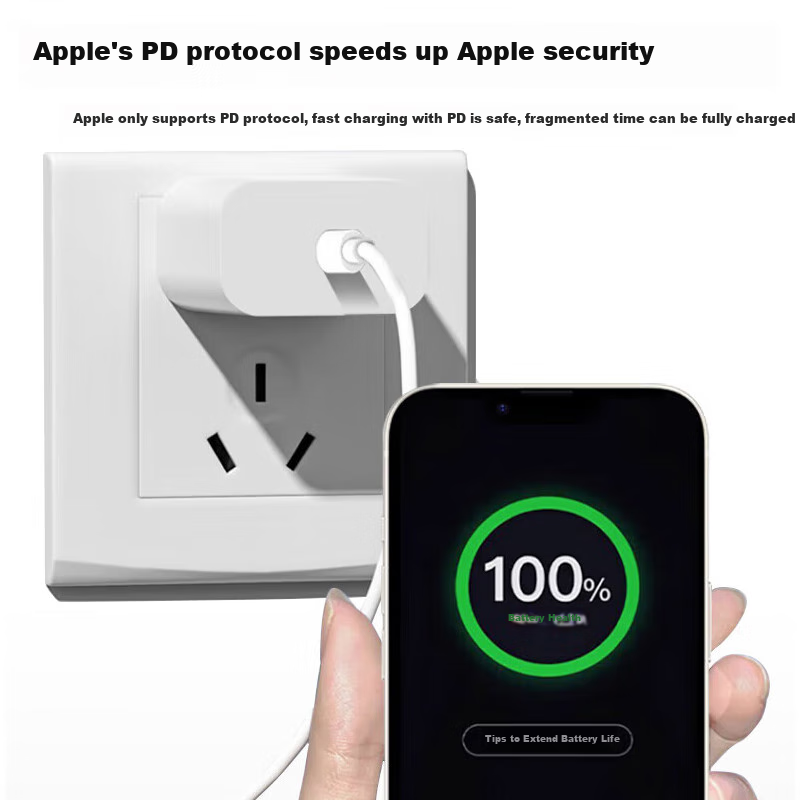 KOVOL 20Вт быстрая зарядка с PD и двумя портами Type-C для iPhone 14/13/12/11 Pro Max 8 Plus iPad Цвет：Набор из трех