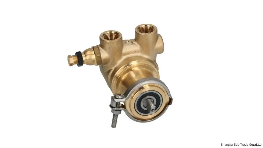 Ротационная помпа PA204 FLUID-O-TECH L 82 мм 200 л/ч соединение 3/8" GAS с латунным байпасом
