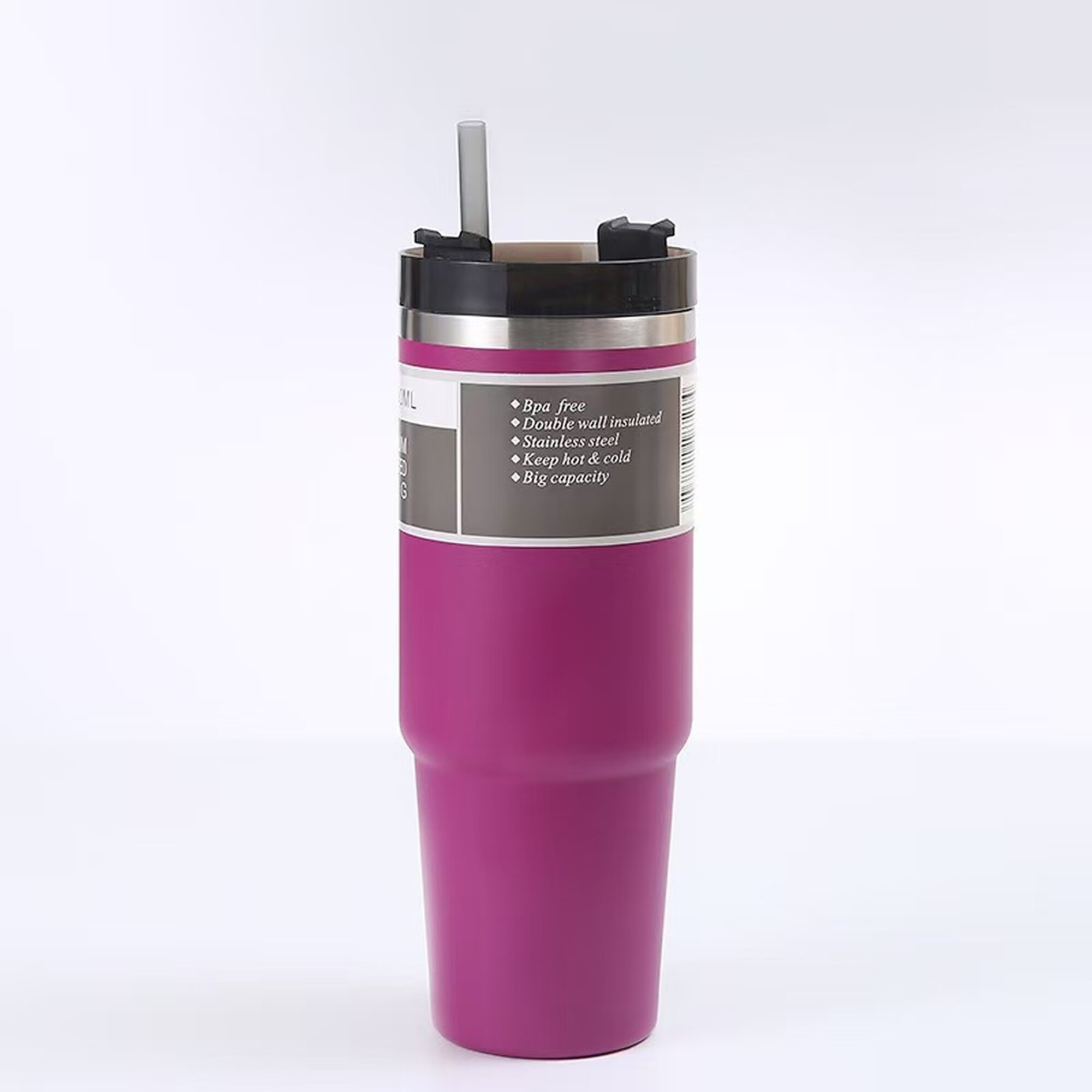 Розово-красная термос-кувшин с вращающейся крышкой, 20oz-30oz, нержавеющая сталь 304, вакуумная изоляция, для активного отдыха и путешествий