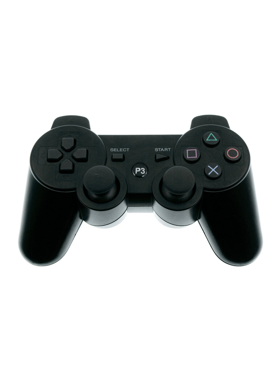 Беспроводной игровой геймпад формата PS3 чёрный (без кабеля)