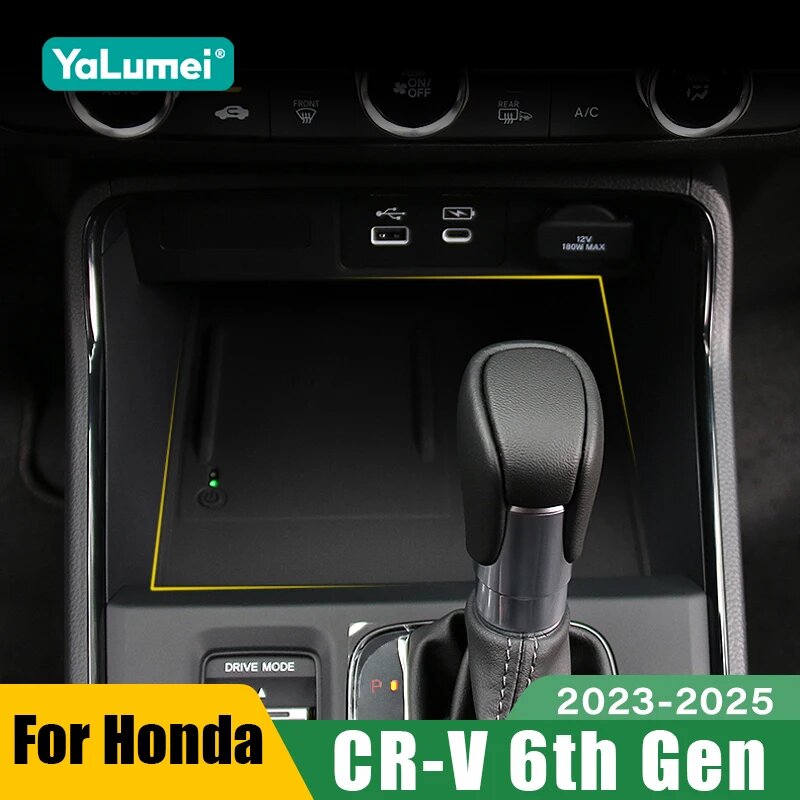Для Honda CR-V CRV 6-го поколения 2023 2024 2025 гибридный автомобильный центральный контроль с беспроводной зарядкой, силико.