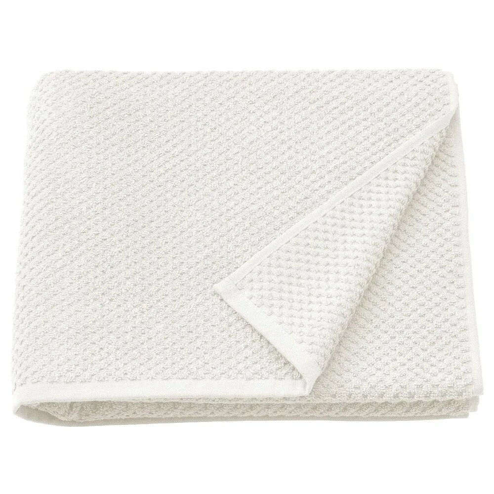 IKEA Полотенце для ванной GULVIAL, Хлопок, 70x140 см, белый, 1 шт.