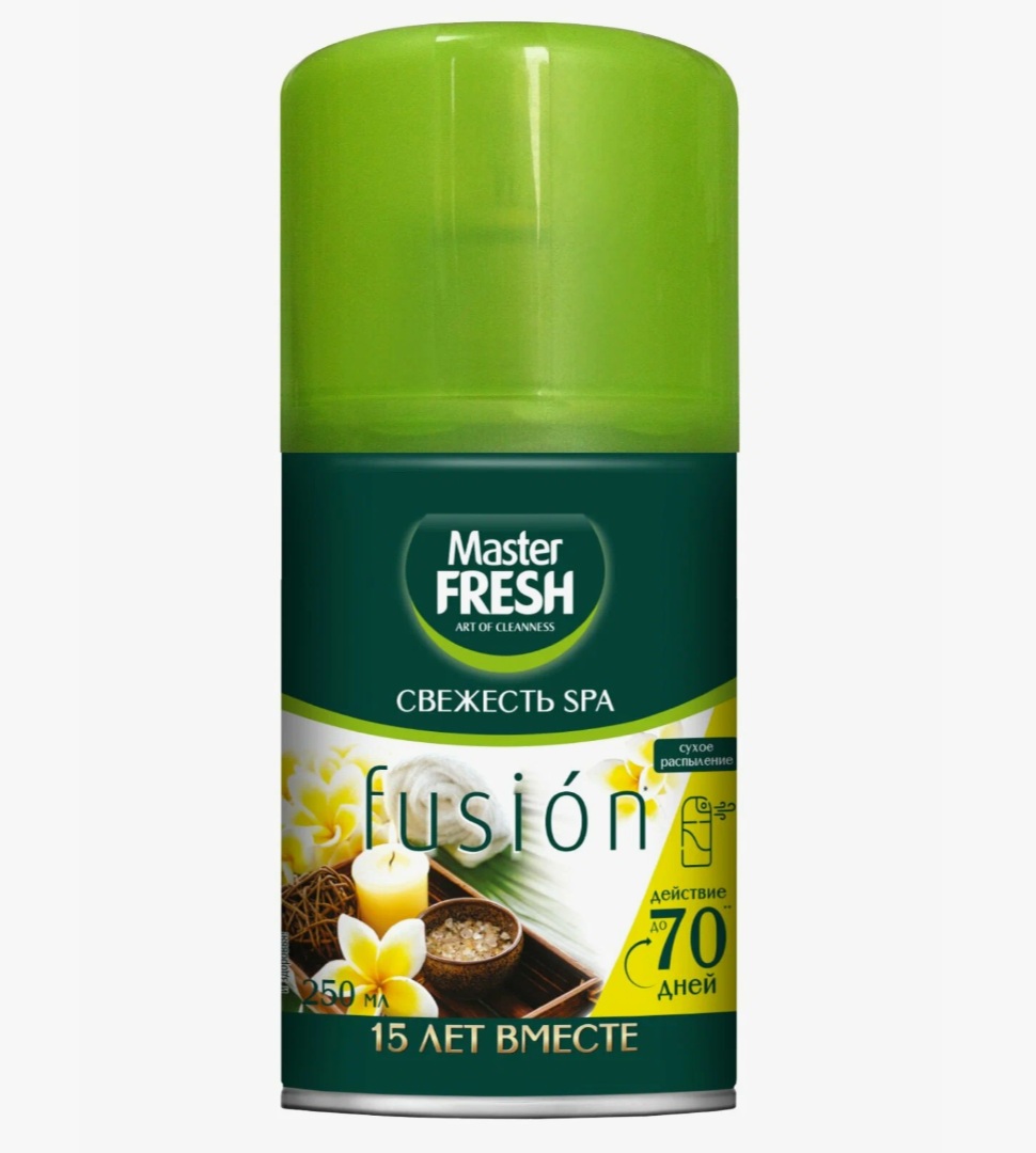 Освежитель воздуха Master FRESH Fusion, сменный баллон Свежесть СПА 250 мл.