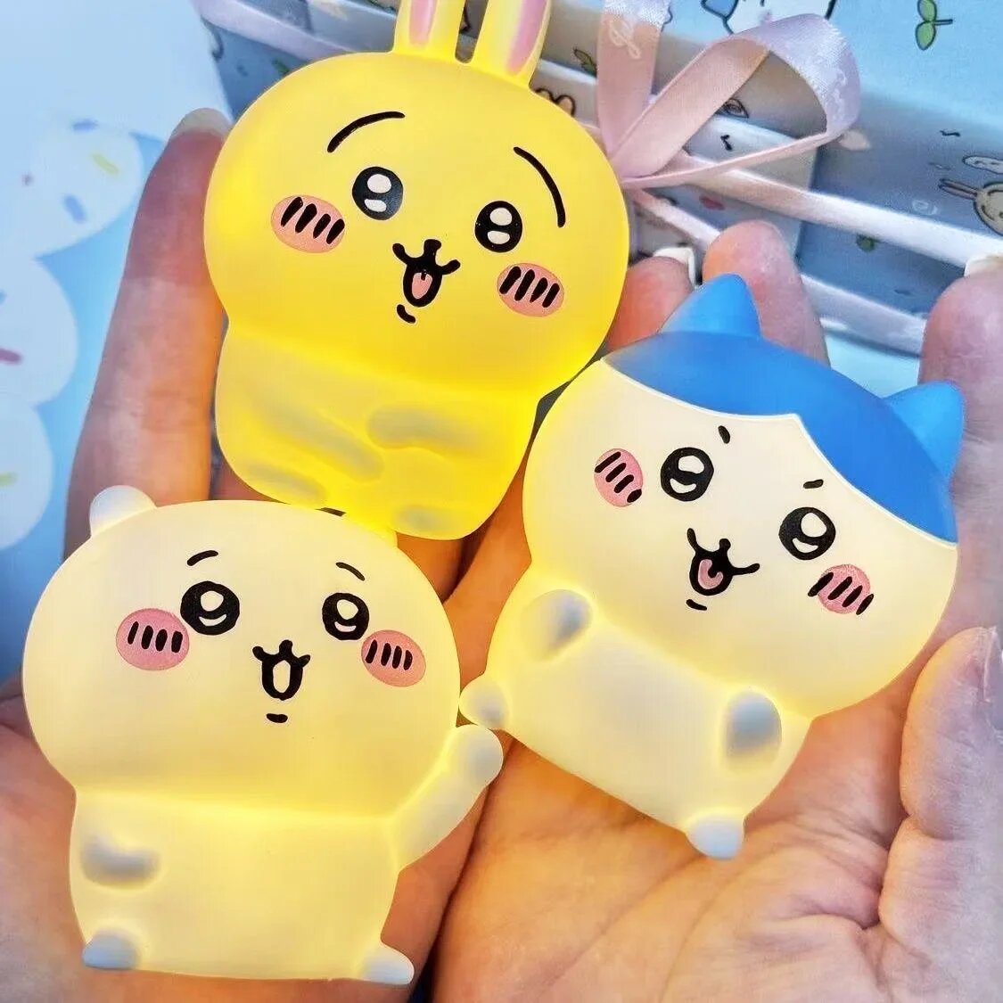 Ночник Chiikawa Hachiware Usagi Желтый, 3PCS