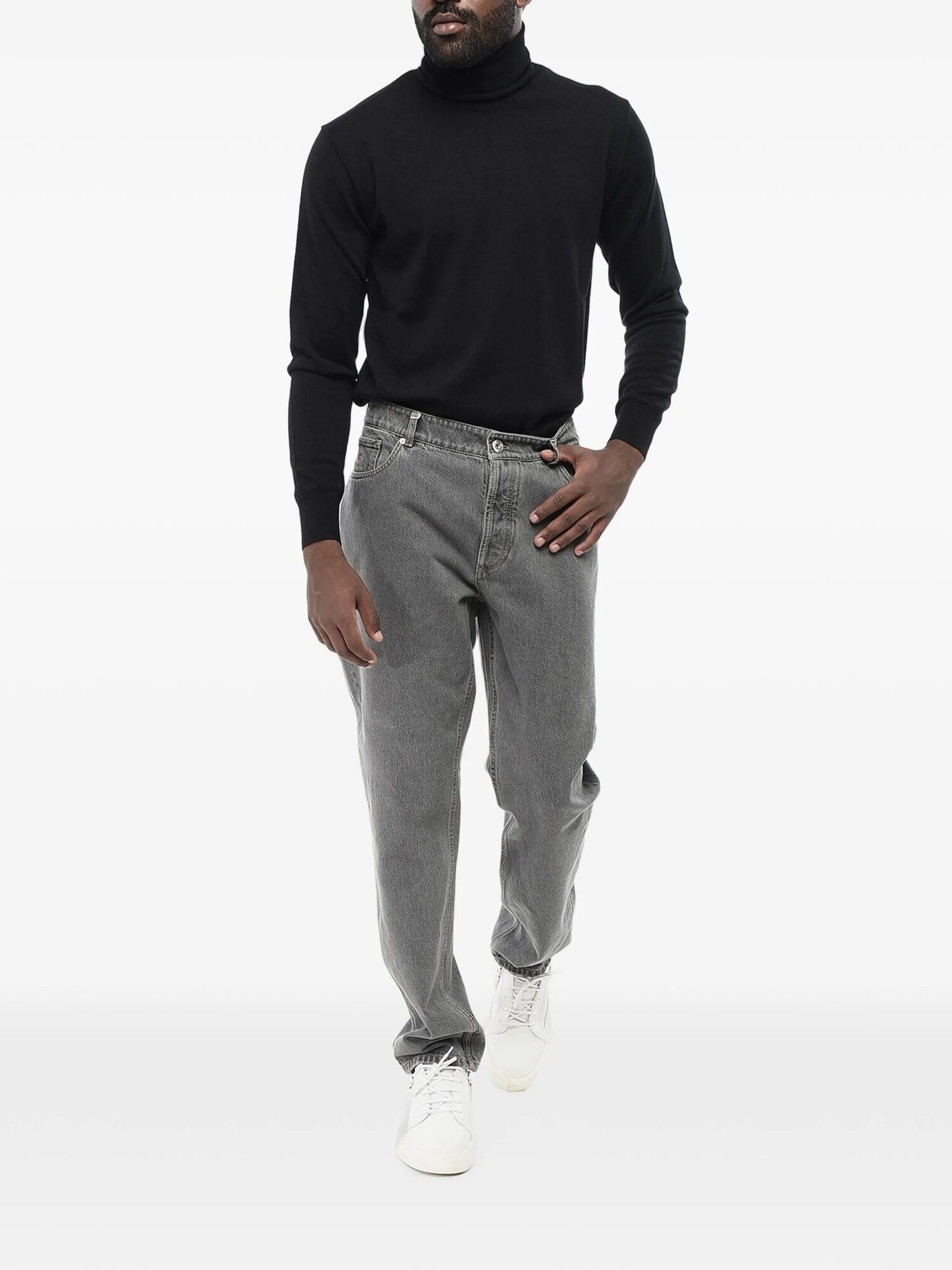 Джинсы BRUNELLO CUCINELLI Straight-leg five-pocket jeans, размер 56 — фото 1