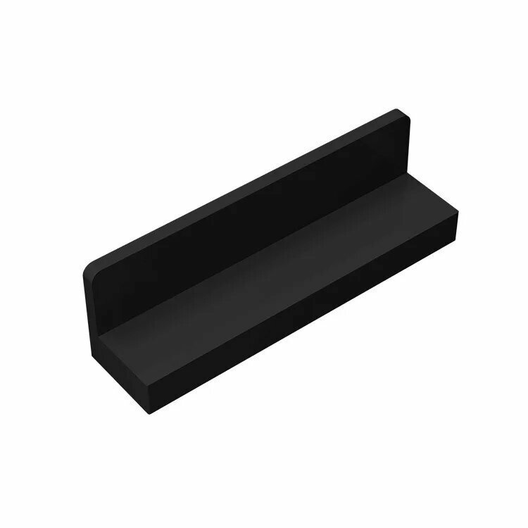 Gobricks пластиковый блок 1x4x1, черный (080)