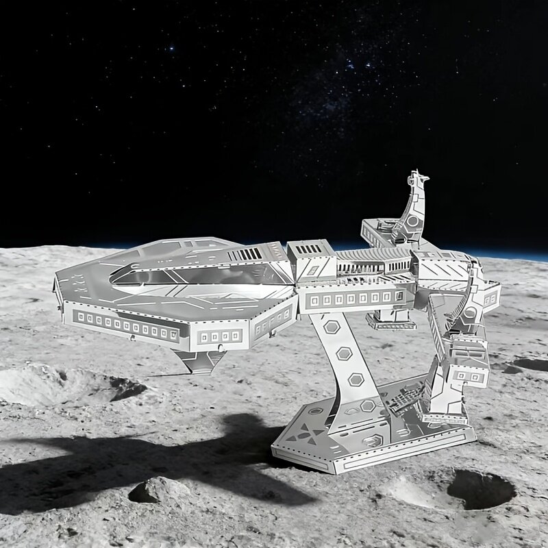 Металлический 3D-пазл в виде космического корабля, модель для сборки, декор для дома, образовательная игрушка, стиль LS-ship