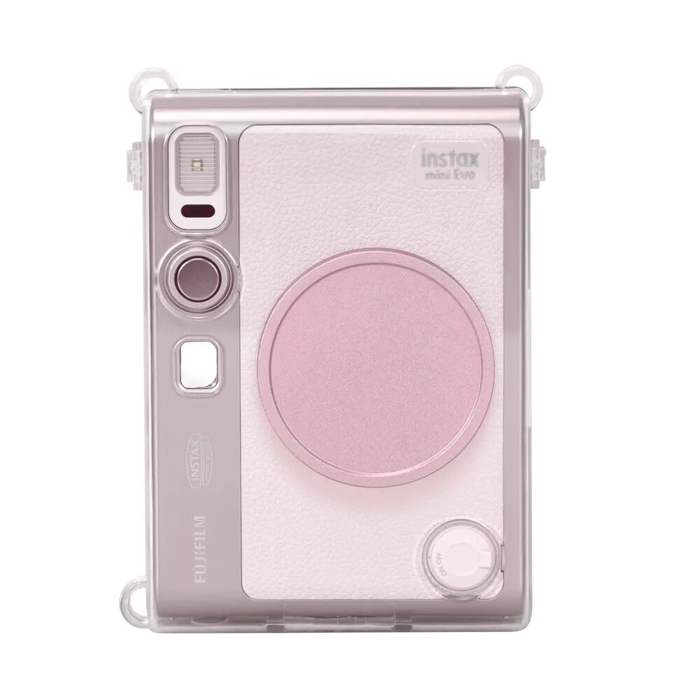 Прозрачный жесткий чехол для фотоаппарата Fujifilm Instax Mini EVO с защитной крышкой объектива