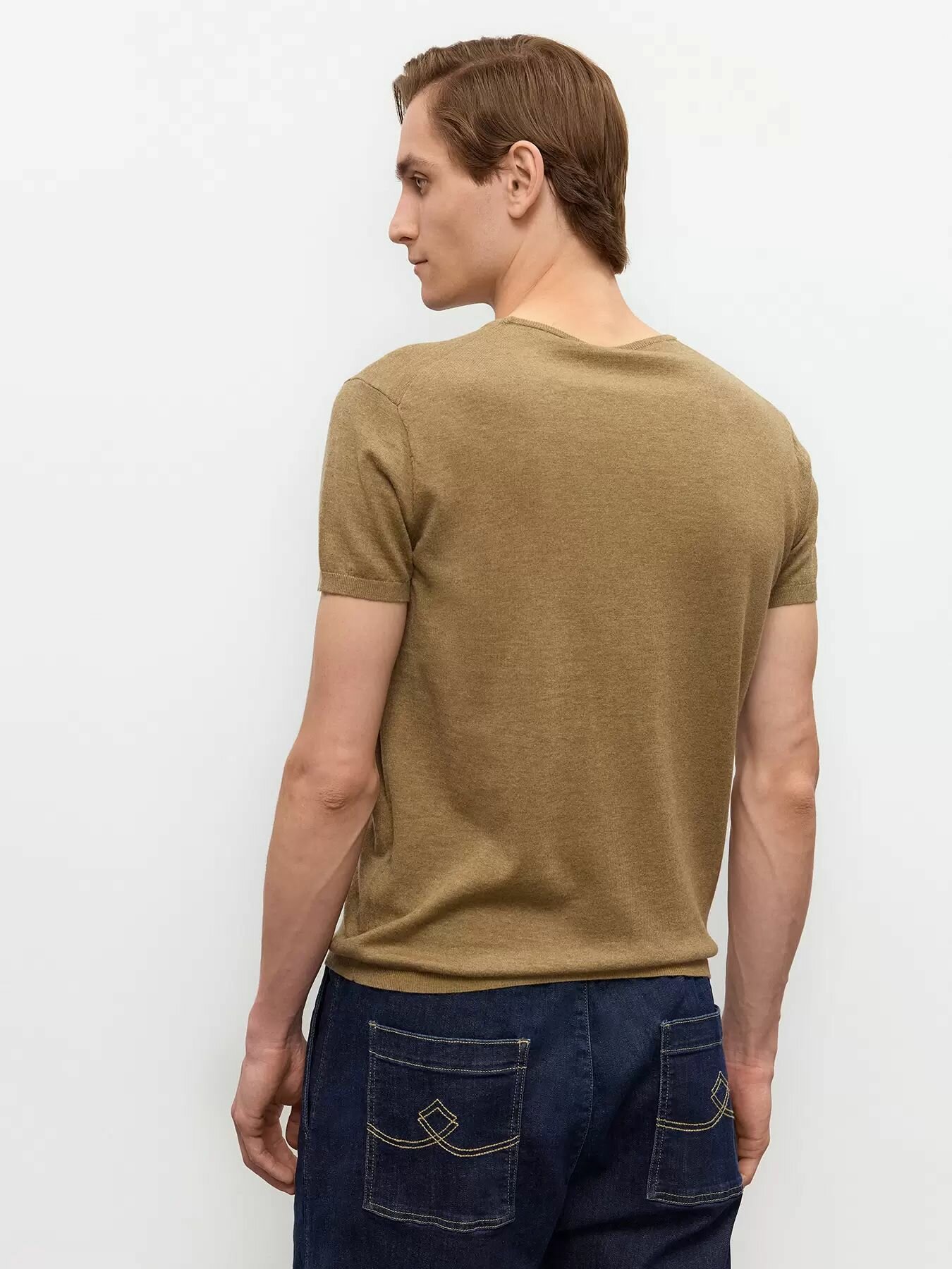Джемпер JUST CLOTHES Весна-лето 2025, размер 56, коричневый — фото 1