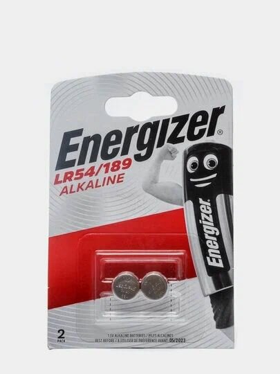 Батарейка для часов ENERGIZER LR54 (LR1130, G10) 1.5В щелочная (алкалиновая) 2 штуки (бл2)