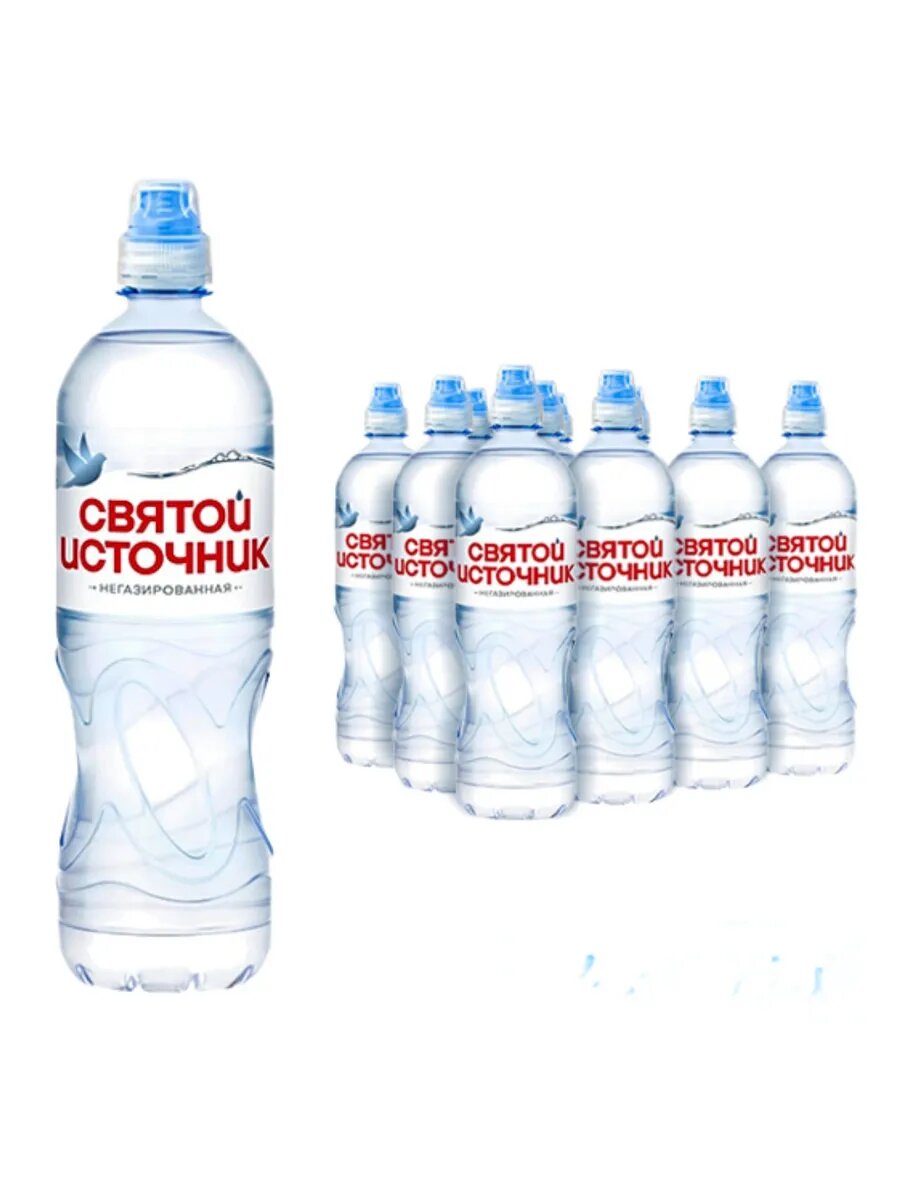 Святой источник Вода питьевая негазированная, 12 шт по 0.75 мл