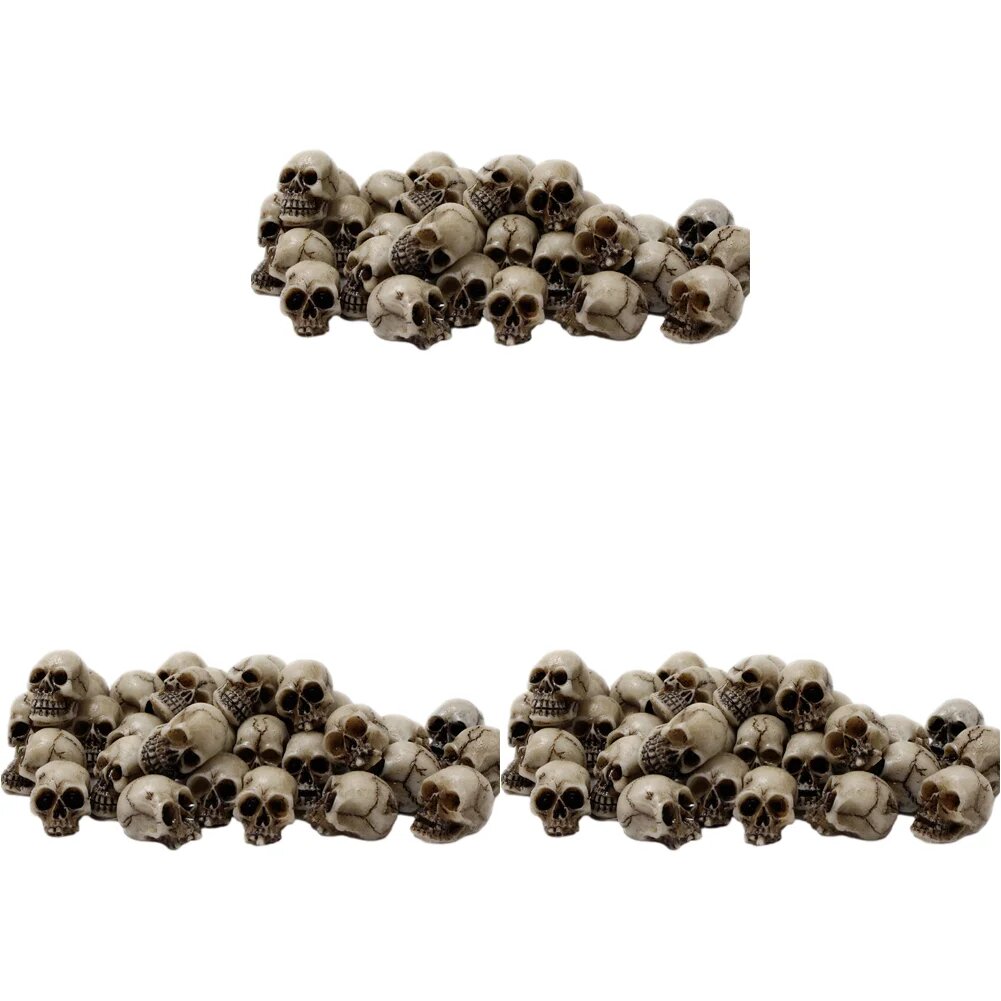 20 шт. готических миниатюрных черепов из резины 60pcs