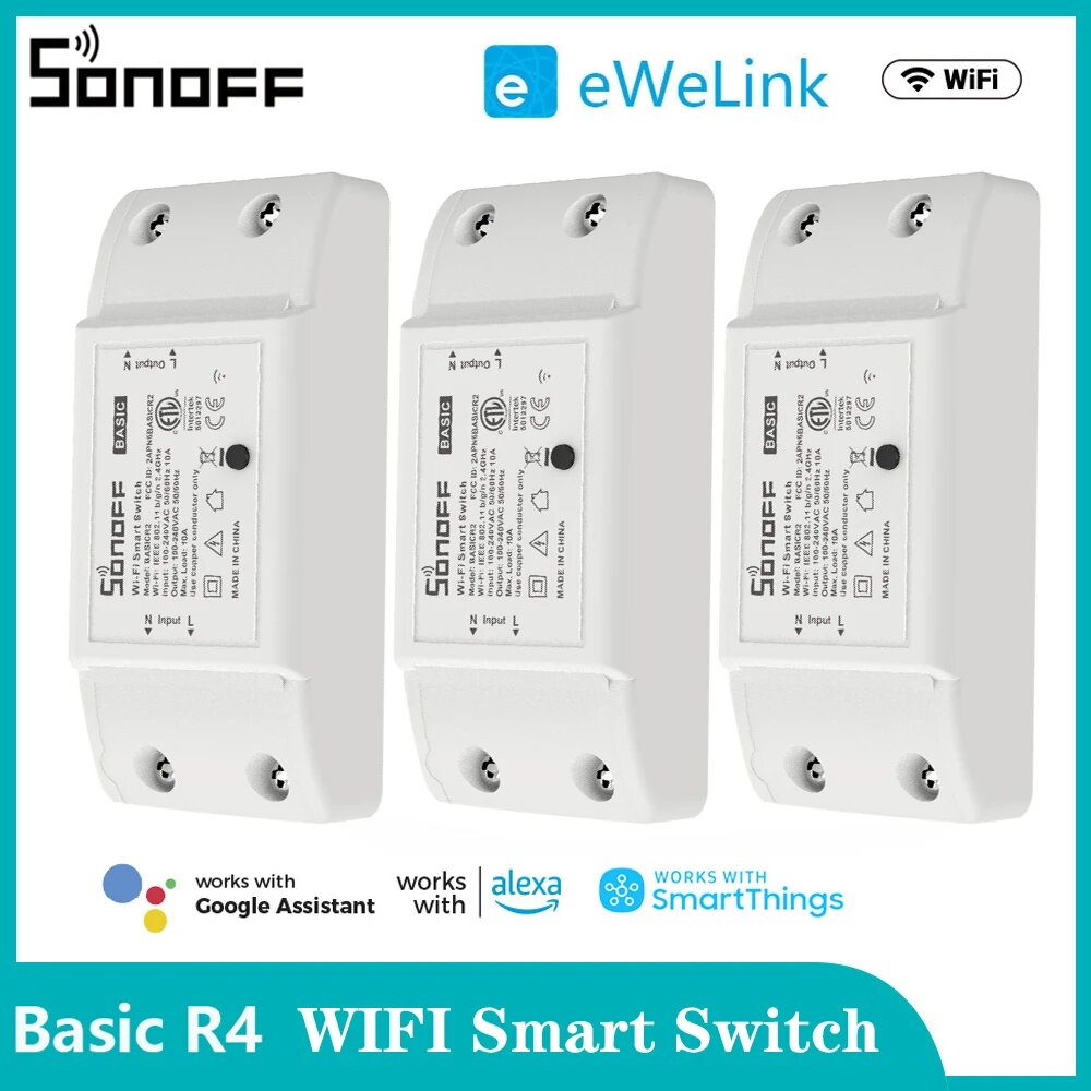 SONOFF Basic R4 Wi-Fi умный выключатель, Bundle: sonoff basic R4 — фото 1