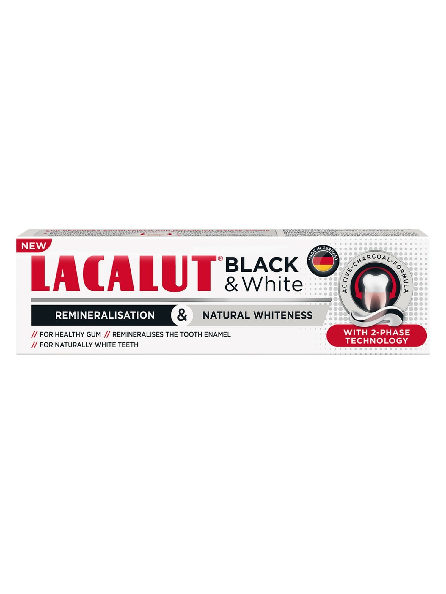 LACALUT зубная паста BLACK&WHITE 75МЛ — Зубная паста 75 мл туба в уп.