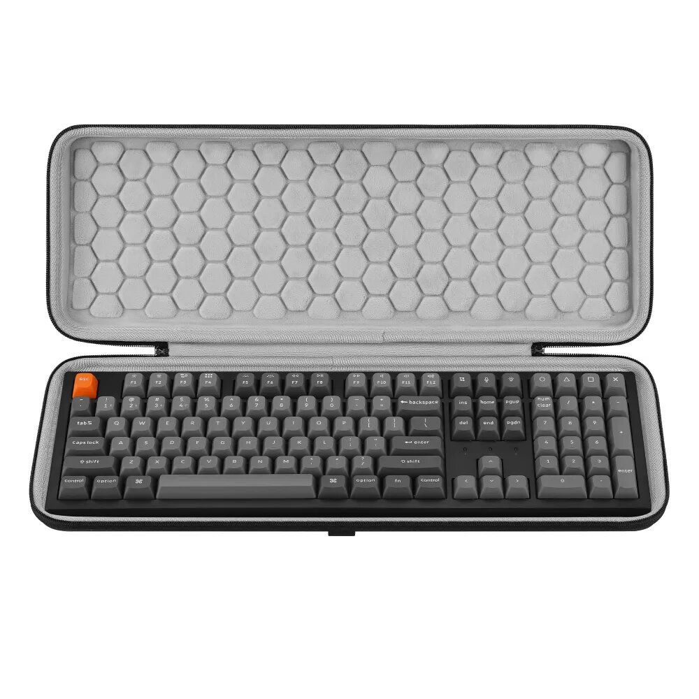 Жесткий чехол Geekria для полноразмерной клавиатуры, совместимый с Keychron K10 HE / K10 Max / Q6 HE / V6, Redragon K668/689 / K556 PRO, AULA F108 PRO для компьютерных клавиатур на 104 клавиши