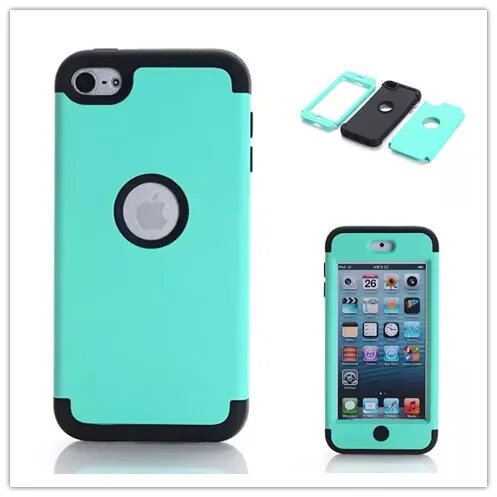 Ударопрочный чехол iPod Touch 6/7 green and black