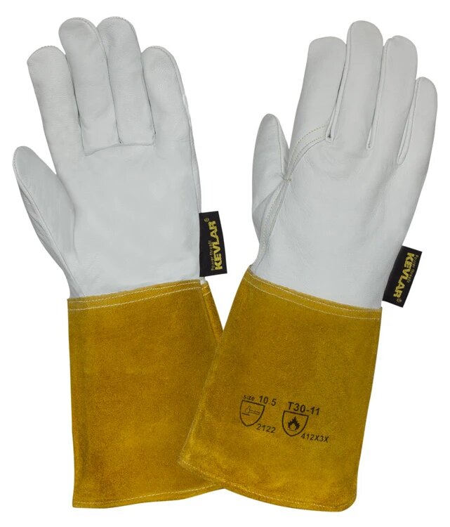 WELDAS Рабочие кожаные перчатки для сварки TIG 10-1009L, L
