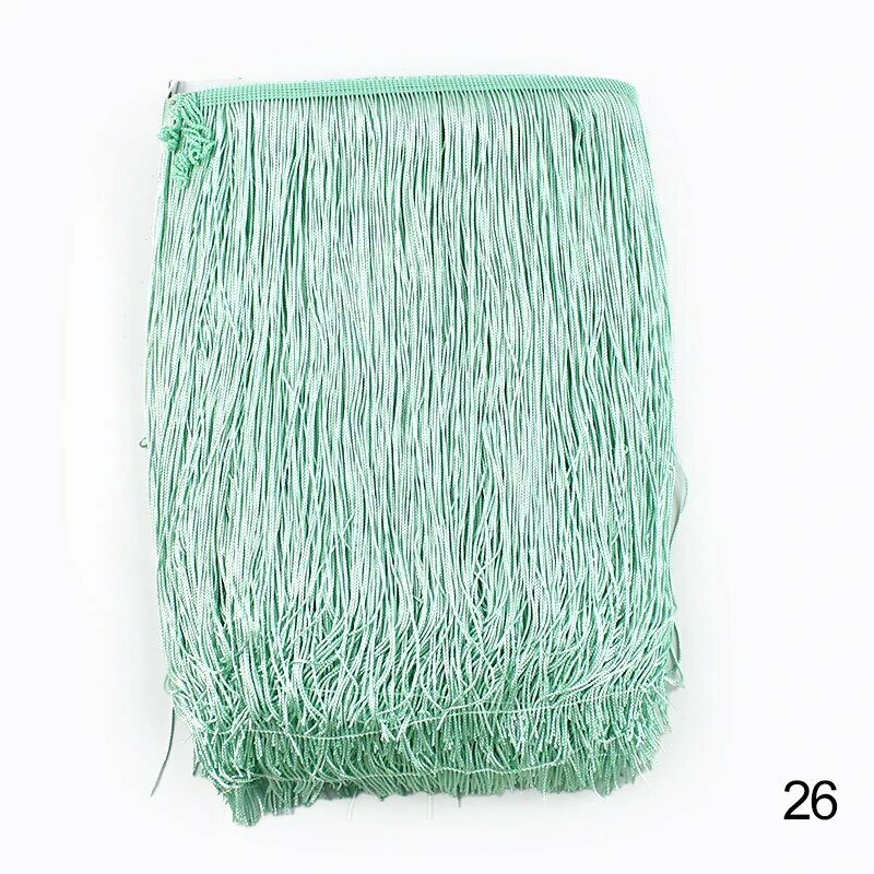 Бахрома Meetee 30 см из хлопка Зеленый, 30cm-5Yards, 26