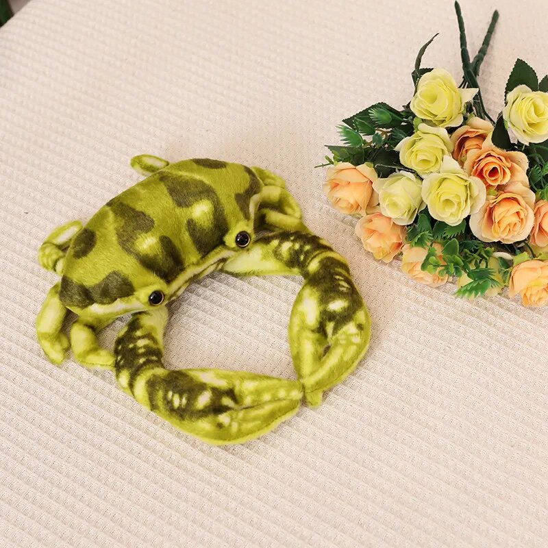 Плюшевый краб-подушка Зеленый, Green 27cm